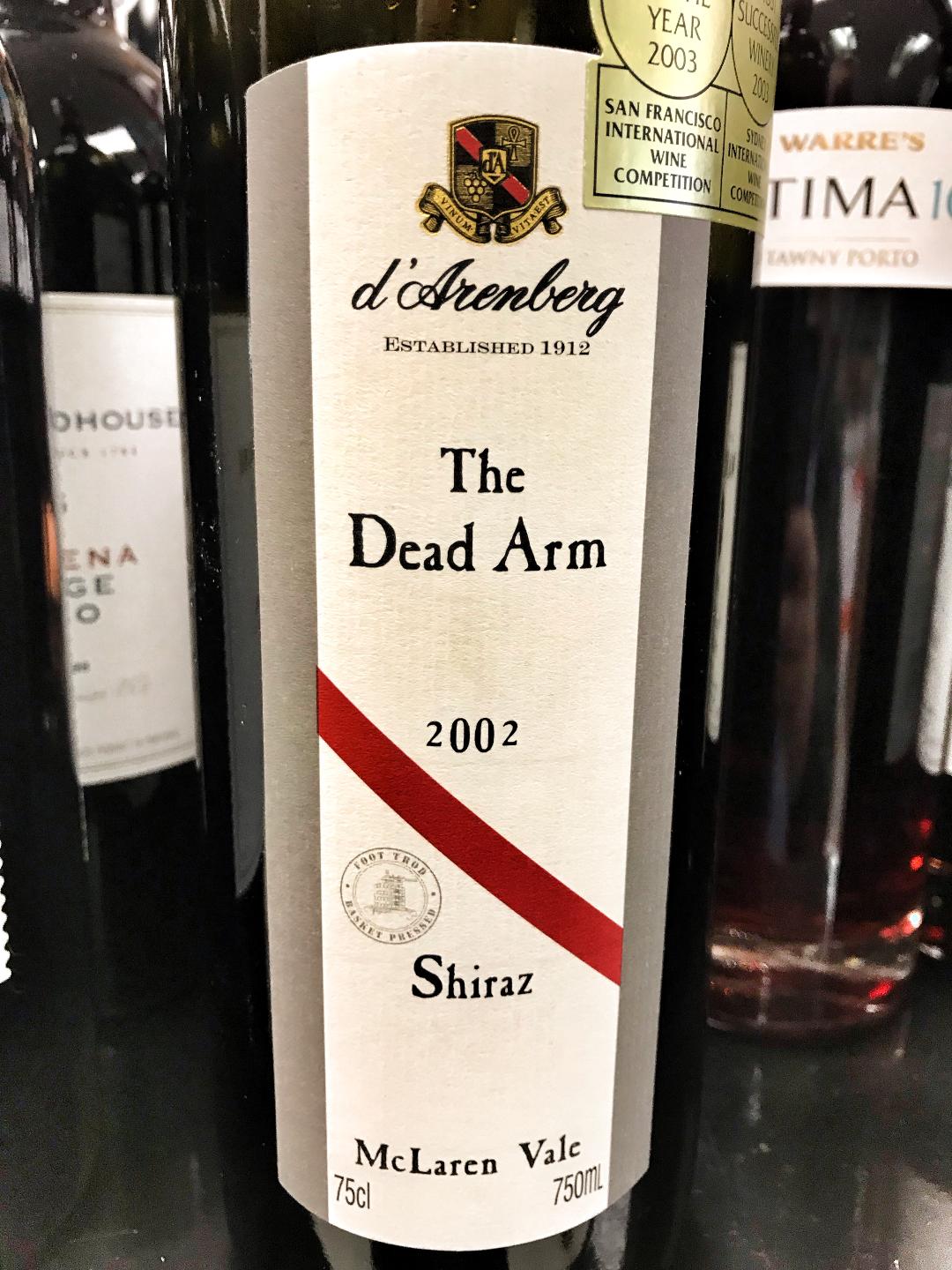 d’Arenberg The Dead Arm Shiraz | Talk-A-Vino